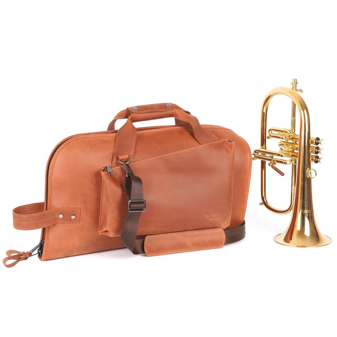 Flugelhorn Leather Bag, Flugelhorn Case, Trumpet Protective Case ...