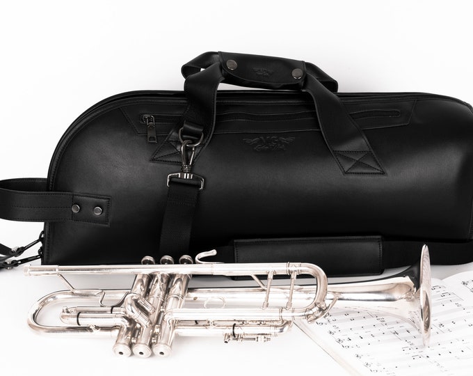 MG Leather Work Trumpet Bag, Trumpet Case, Trumpet Carry Bag ...