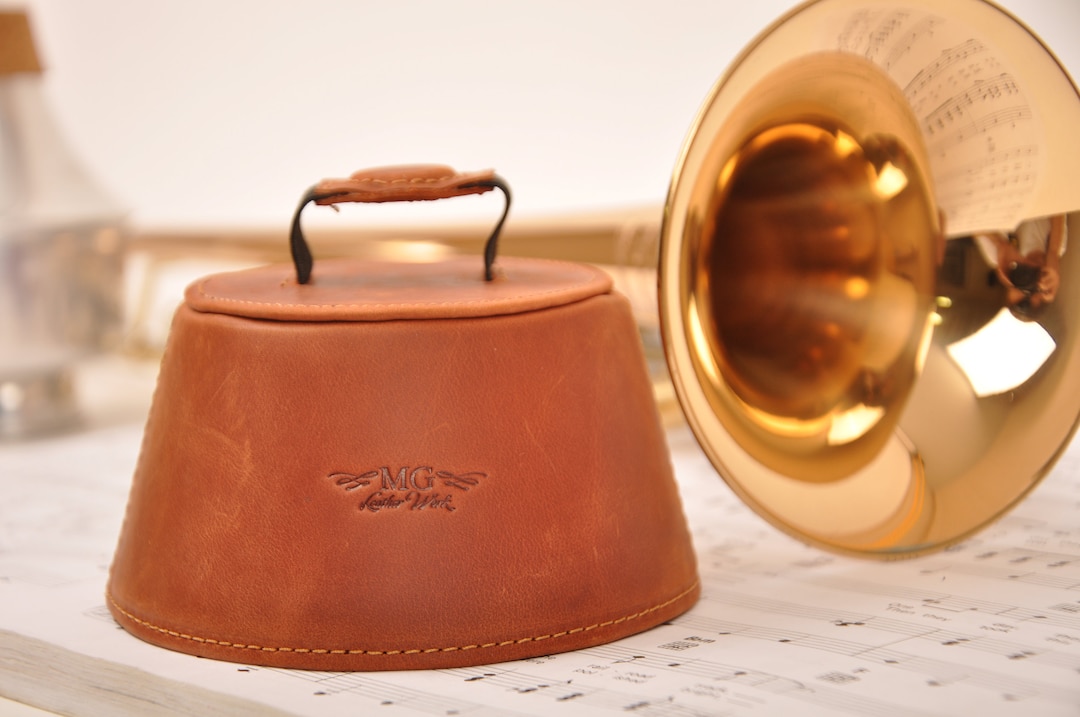 Personalized Leather Trumpet Plunger Mute: Lightweight Magnetic Design ...