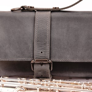 Flute Bag, Leather Flute Bag, Personalized Gift for a Flute Player ...