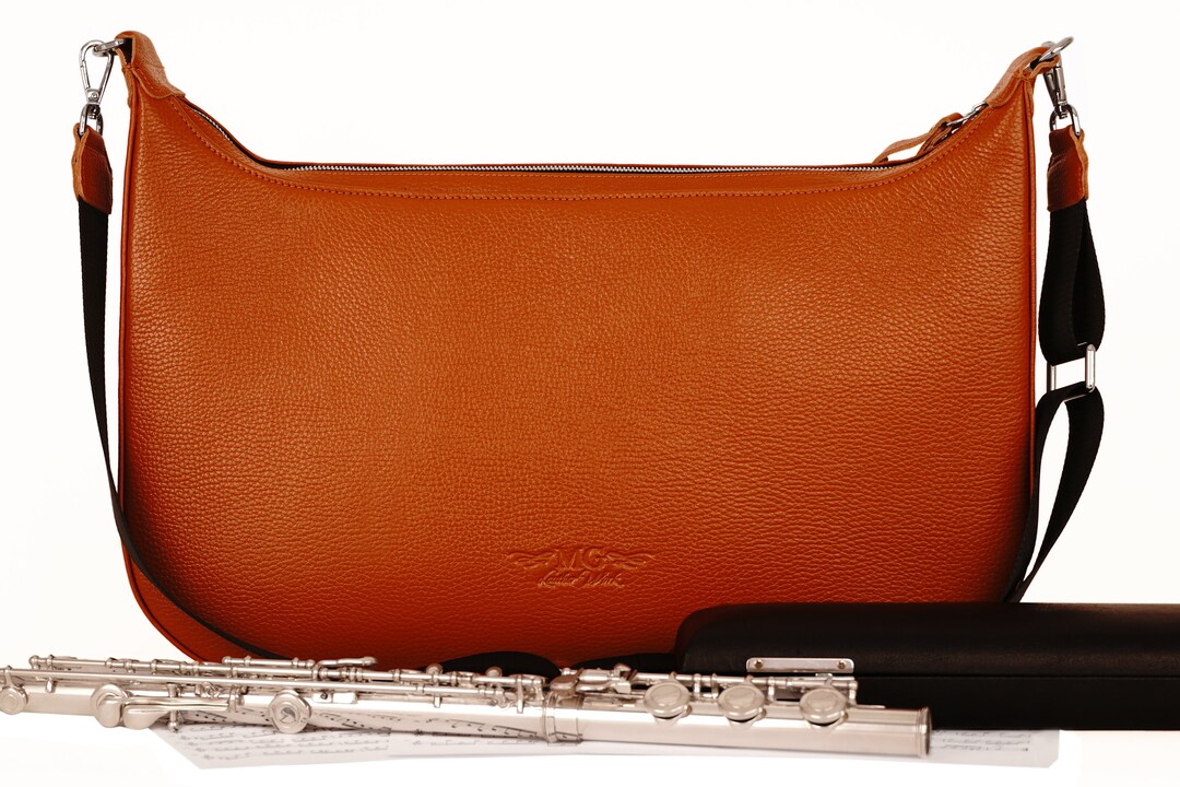 Flute Bag by MG Leather Work, Flute Leather Bag Personalized Gift for a ...