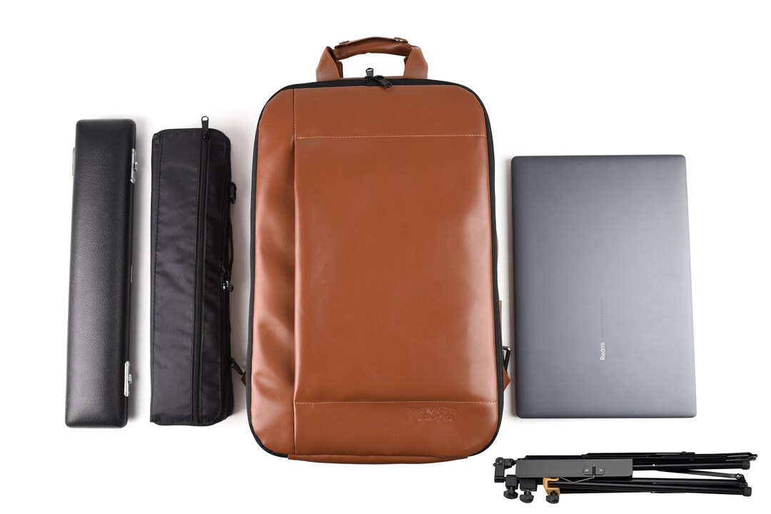 Flute Leather Backpack by MG Leather Work, Triple Flute Backpack ...