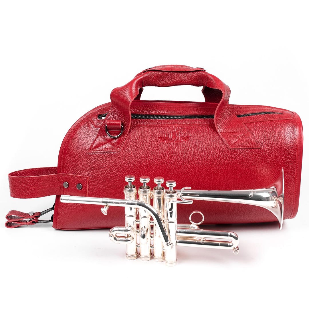 MG Leather Work Piccolo Trumpet Gig Bag: Handmade Genuine Leather Case ...