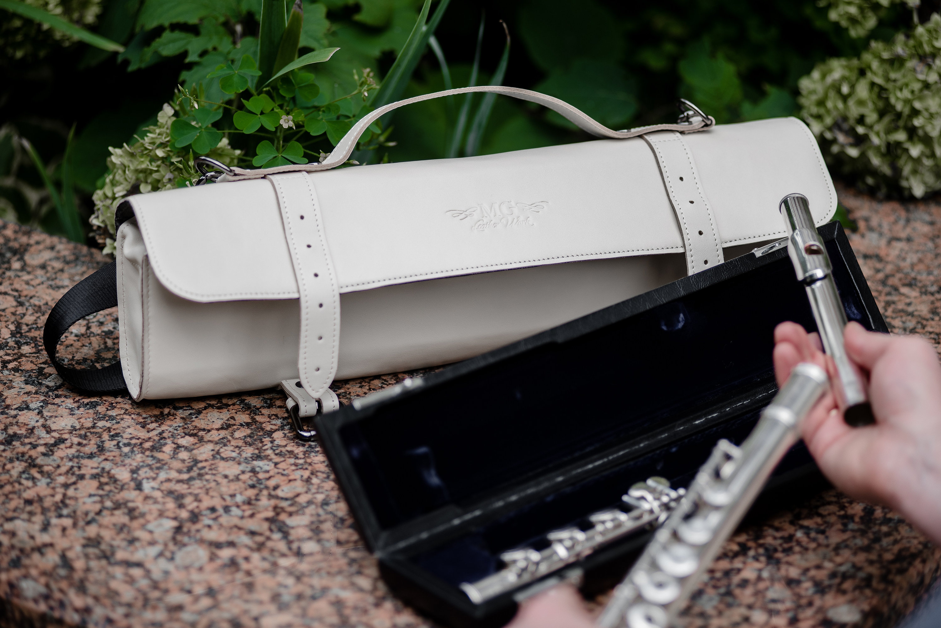 Leather Flute Bag: Personalized Flute Case Cover With Adjustable Strap ...