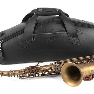Alto Saxophone Bag, Alto Sax Case, Genuine Leather Lightweight Bag for ...