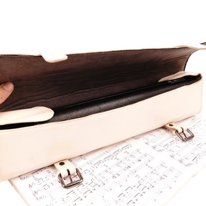 Leather Flute Bag: Personalized Flute Case Cover With Adjustable Strap ...
