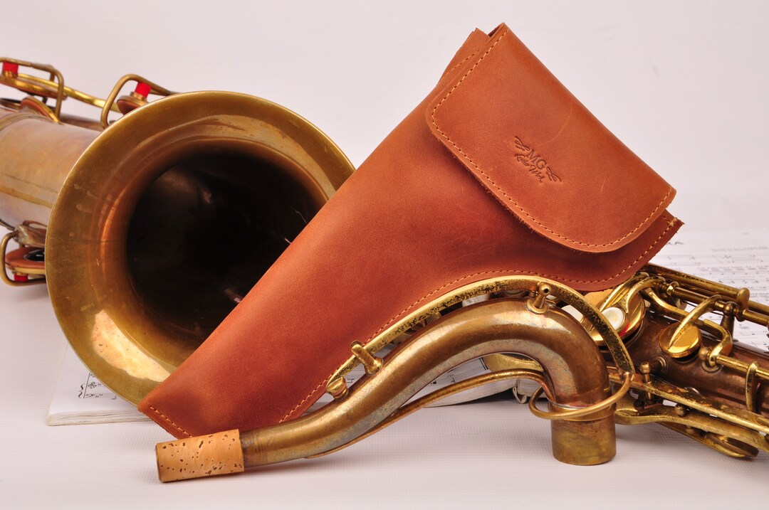 Tenor Saxophone Neck Holder Made of Genuine Leather by MG Leather Work ...