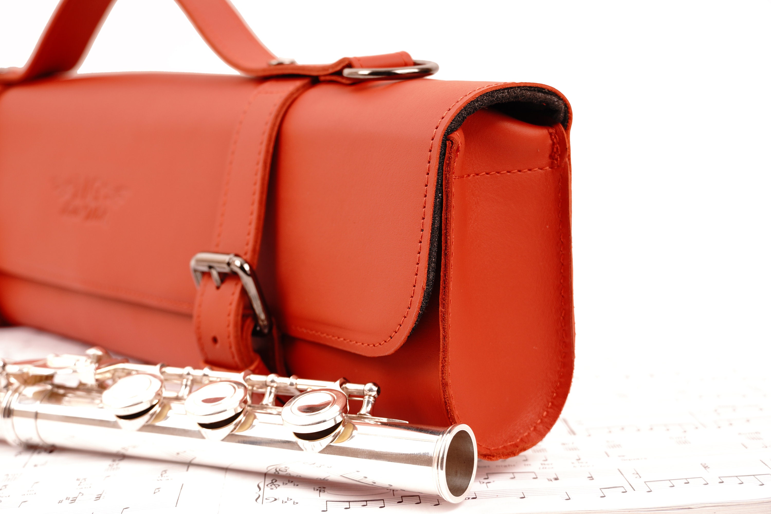 Personalized Leather Flute Bag: Protective Case With Adjustable Strap ...