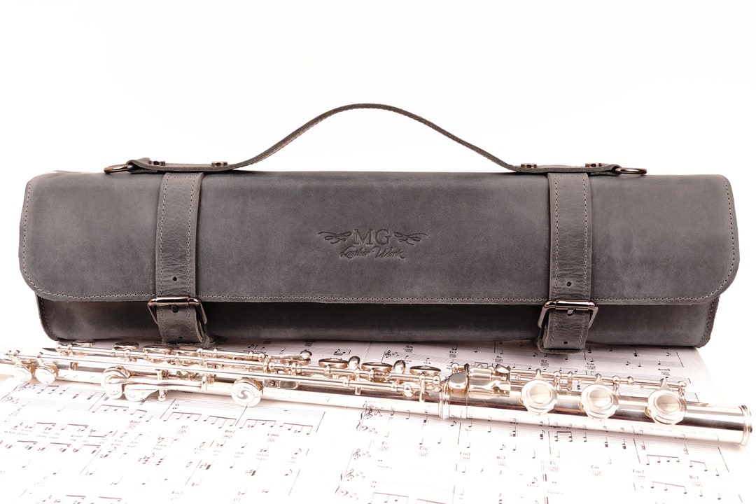Flute Bag, Leather Flute Bag, Personalized Gift for a Flute Player ...
