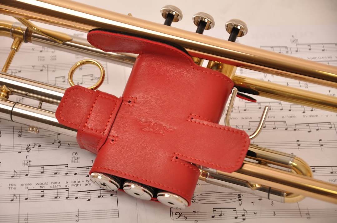 MG Leather Work Trumpet Valve Protector, Customized Trumpet Valve Guard ...