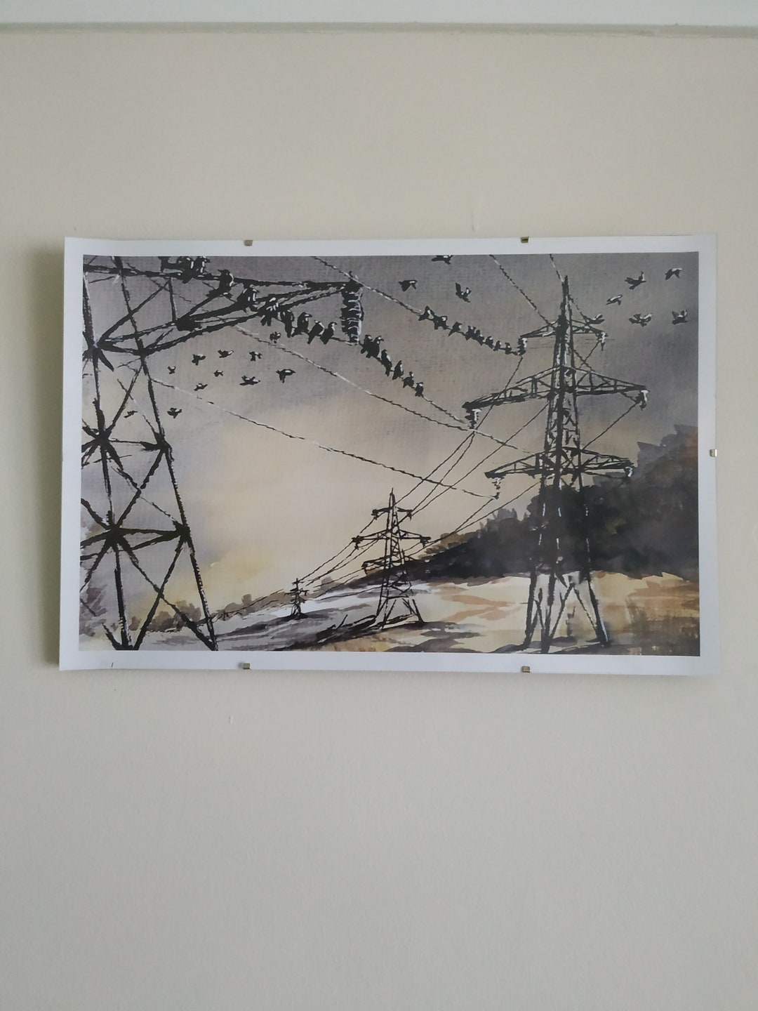 Magnificent Pylons in the Winter, Poster, Modern and Contemporary Gift ...