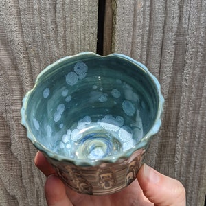 Multi-colored Mason Stain Hand Carved Tumbler, Blue, Green, Yellow ...