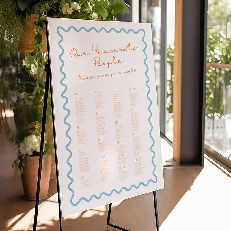 Colorful Seating Chart - Etsy