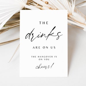 Open Bar Menu Sign Open Bar Wedding Sign Printable Open Bar and ...