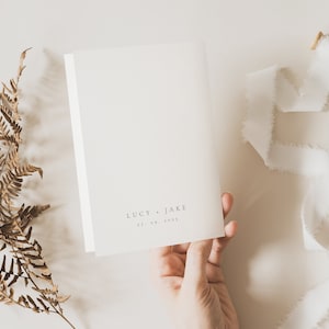 Printable Wedding Vow Book Template Modern Wedding Keepsake Editable ...