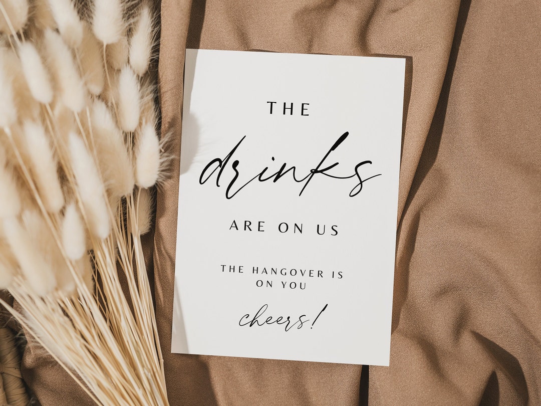 Open Bar Menu Sign Open Bar Wedding Sign Printable Open Bar and ...