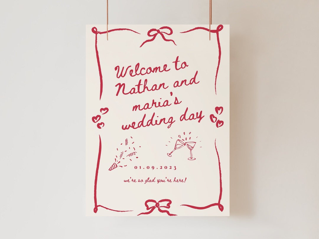 Handwritten Welcome Sign Template Whimsical Scribble Illustration ...