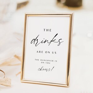 Open Bar Menu Sign Open Bar Wedding Sign Printable Open Bar and ...