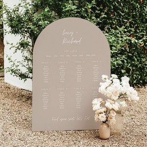 Arched Wedding Seating Chart Arched Seating Chart Arched Sign Seating ...