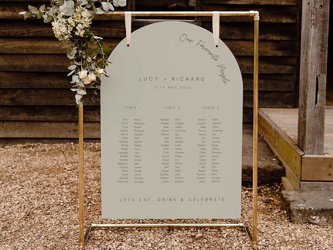 Sage Green Seating Plan Sage Green Seating Chart Wedding Template ...