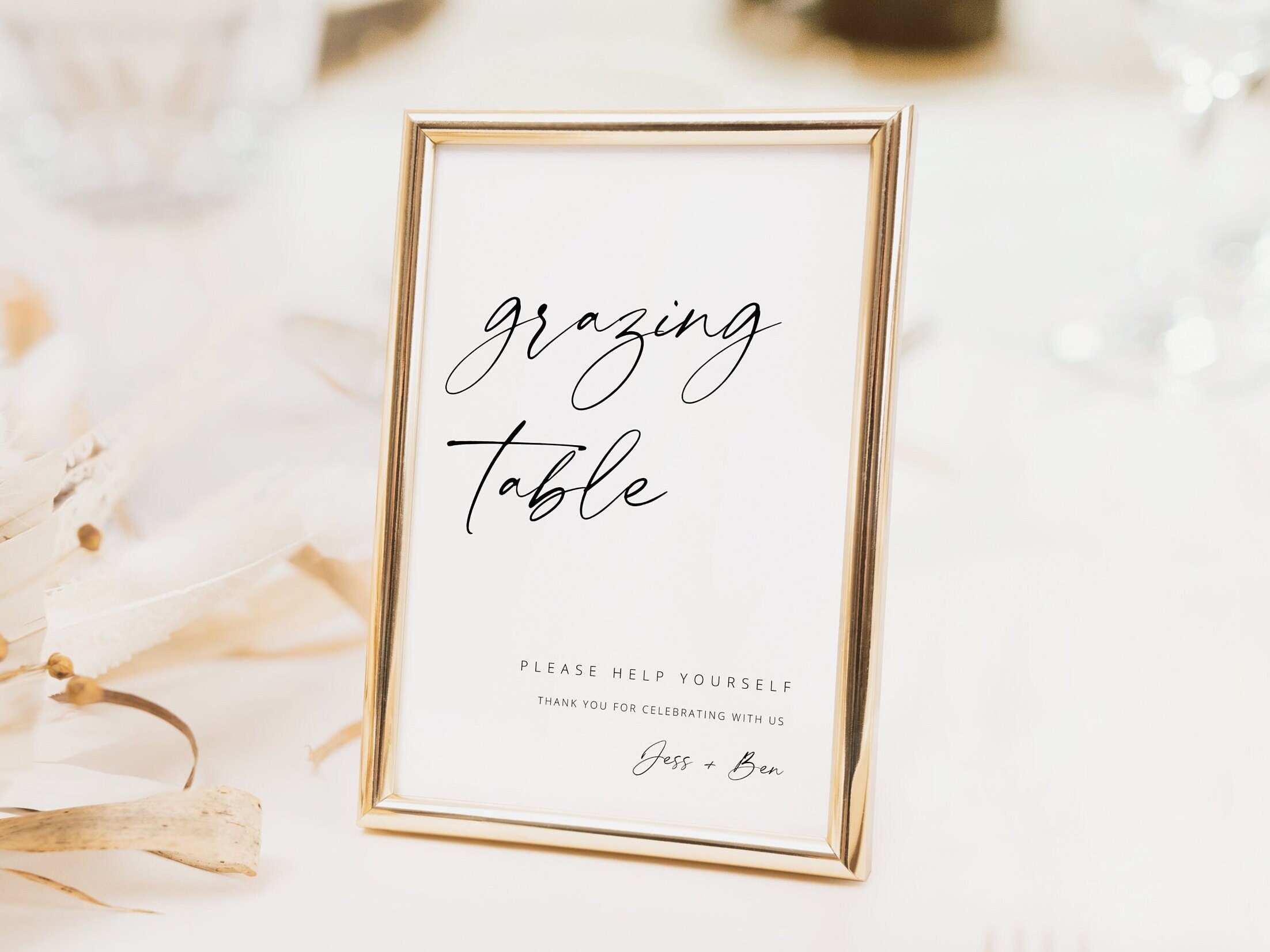 Wedding Grazing Table Sign Wedding Grazing Station Sign Modern - Etsy