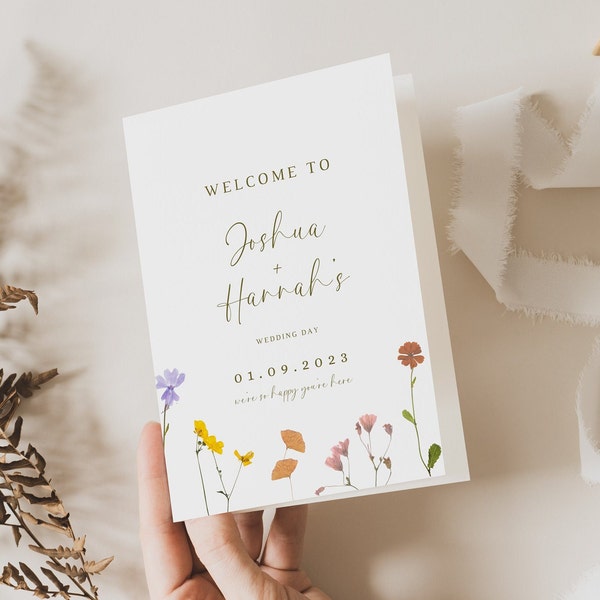 Wedding Program Template - Etsy