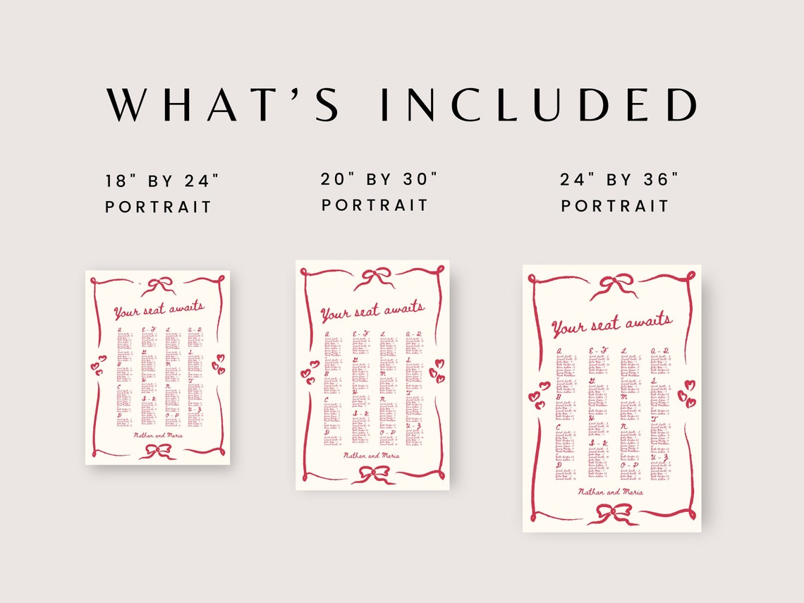 Handwritten Seating Chart Template, Whimsical Scribble Table Plan, Fun ...