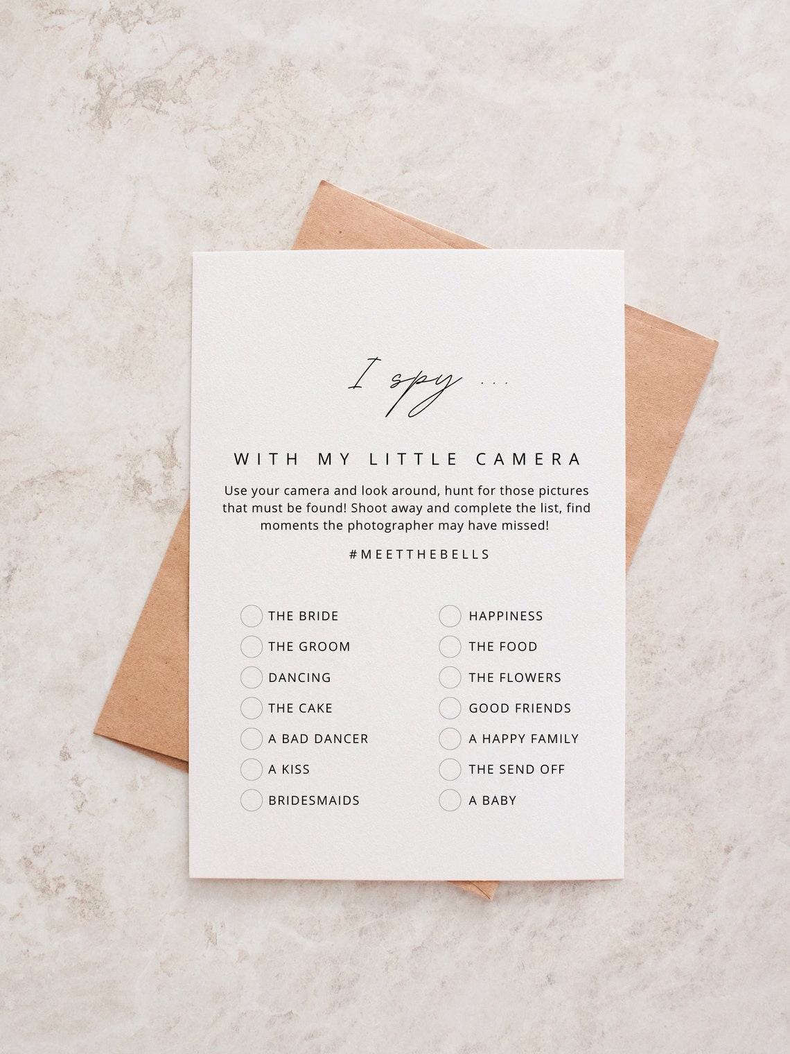 I Spy Wedding Game for Reception Printable Wedding Reception - Etsy UK