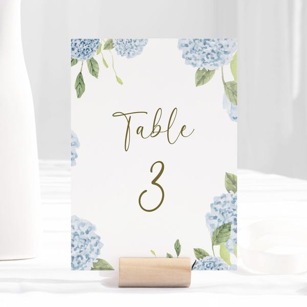 Blue Watercolor Table Numbers - Etsy Canada