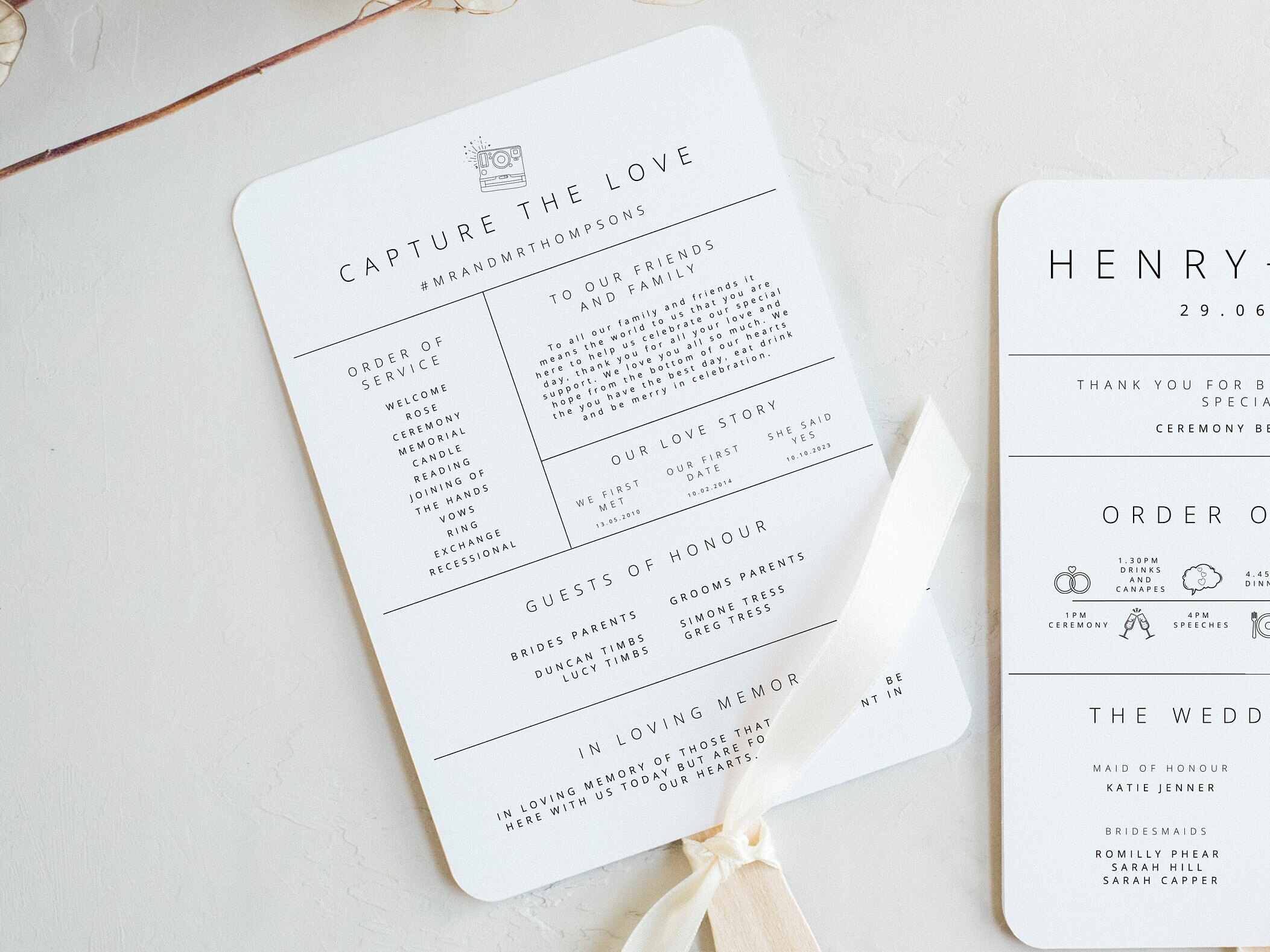 Infographic Wedding Program Etsy