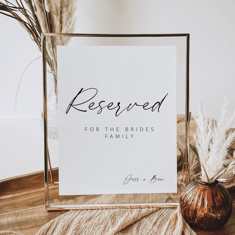 Reserved Table Sign - Etsy
