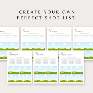 Printable Wedding Photography Checklist Wedding Photography Shot List ...