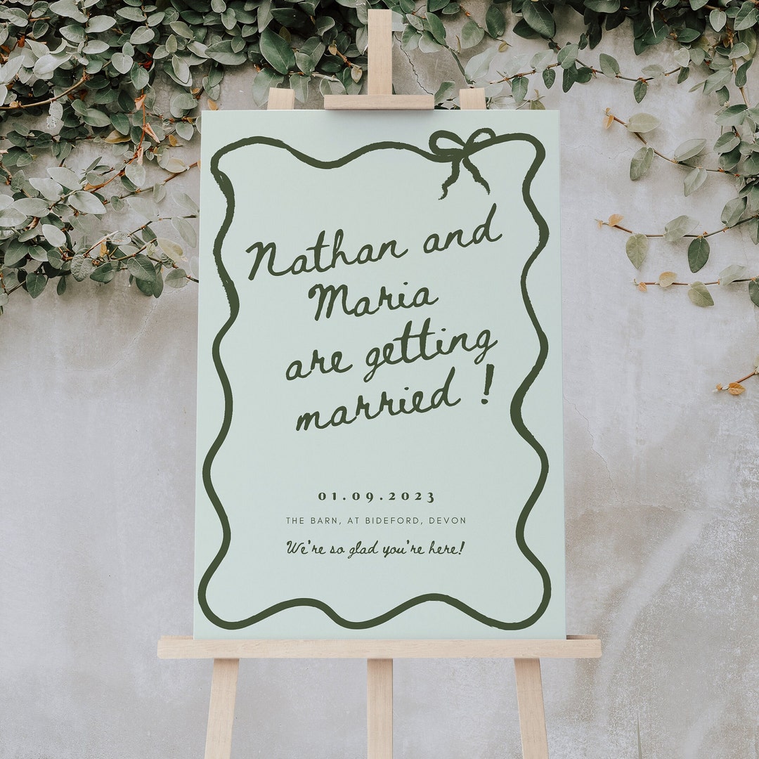 Hand Drawn Wedding Welcome Sign Hand Drawn Welcome Sign Handwritten ...