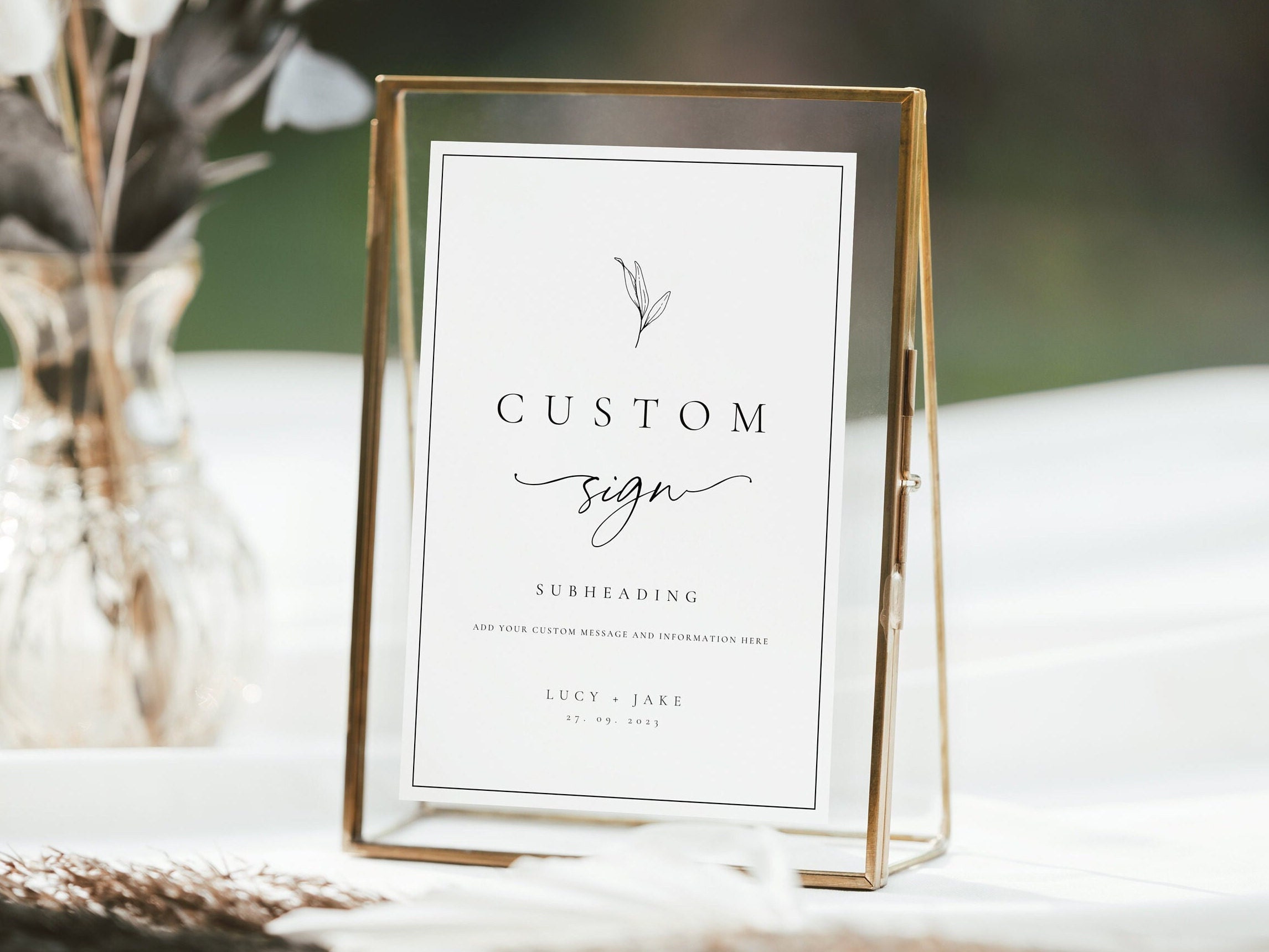 Custom Wedding Sign Template Customisable on the Day Reception ...