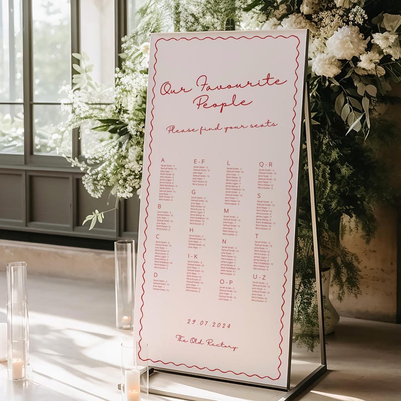 Wedding Table Plan - Etsy