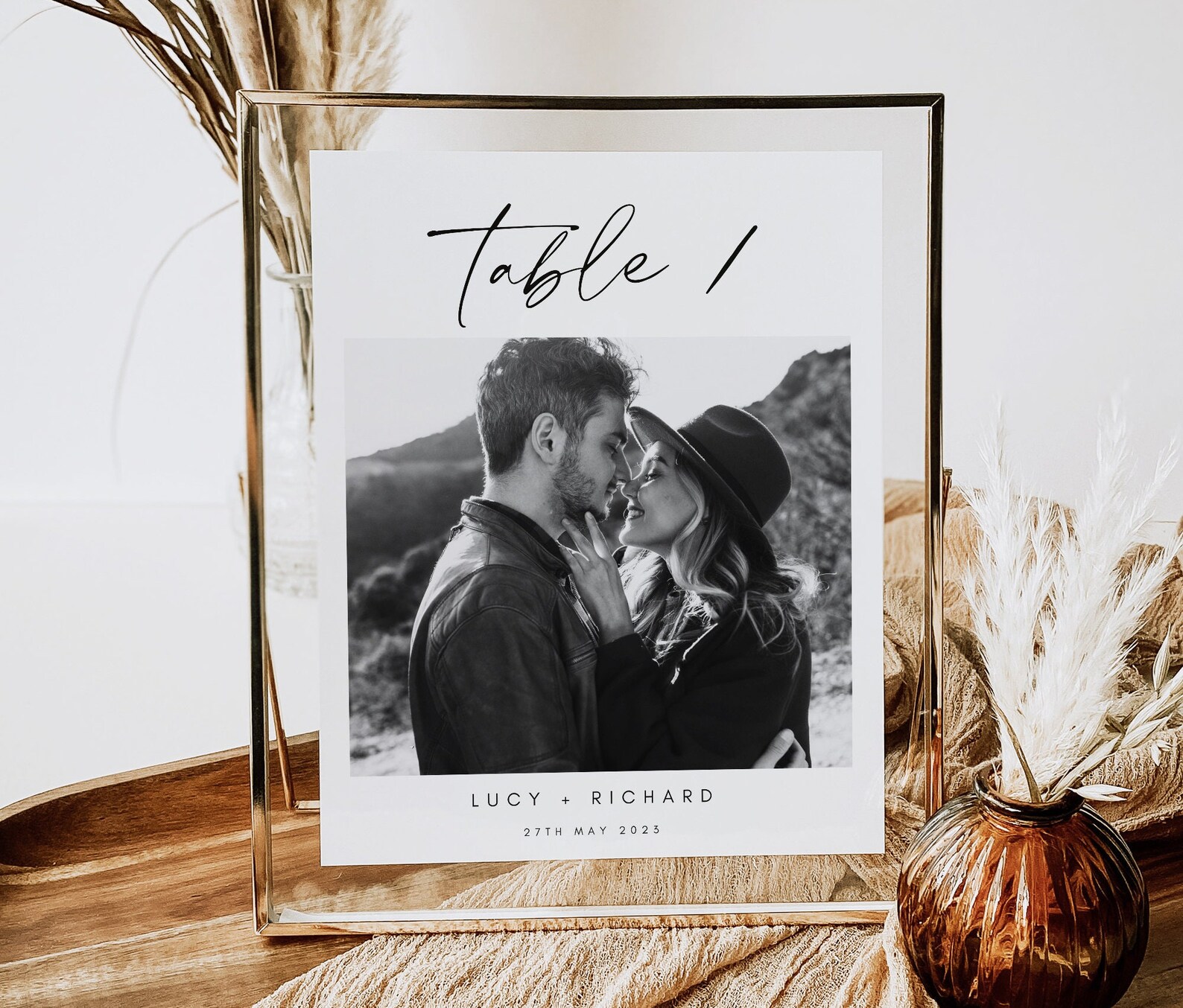 Photo Table Numbers Template Wedding Table Numbers Photo Table - Etsy