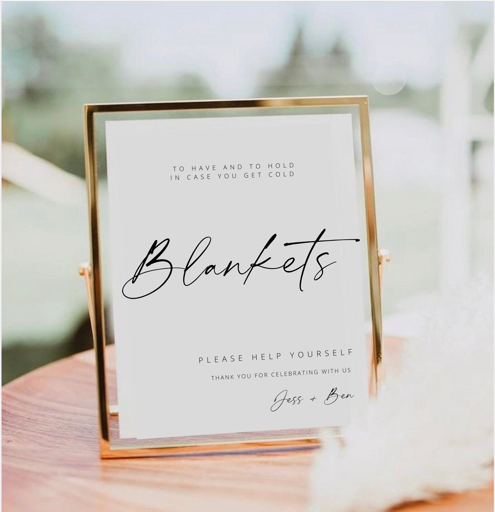 Wedding Blanket Sign Template Blanket Sign for Wedding Modern - Etsy