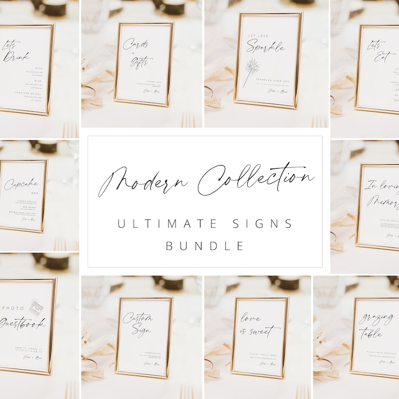 Wedding Sign Bundle - Etsy