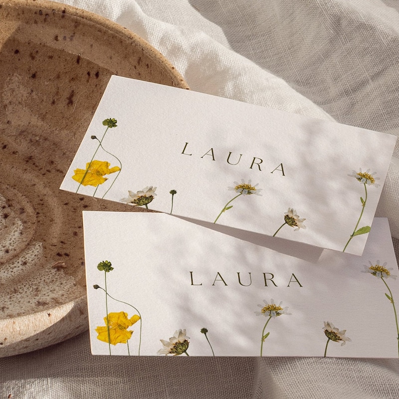 Floral Place Cards - Etsy