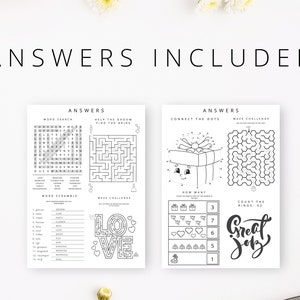Printable Wedding Activity Book for Kids Colouring & Games Bundle ...