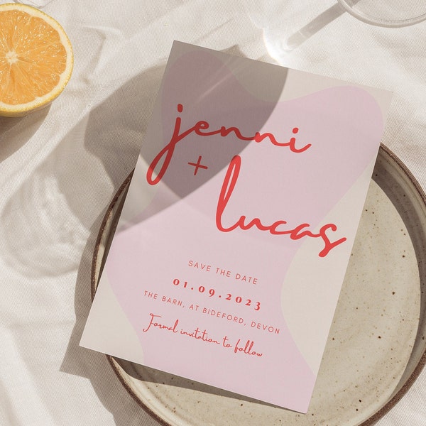 Square Save the Date - Etsy