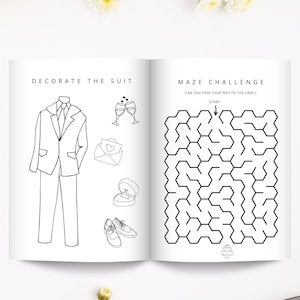 Printable Wedding Activity Book for Kids Colouring & Games Bundle ...