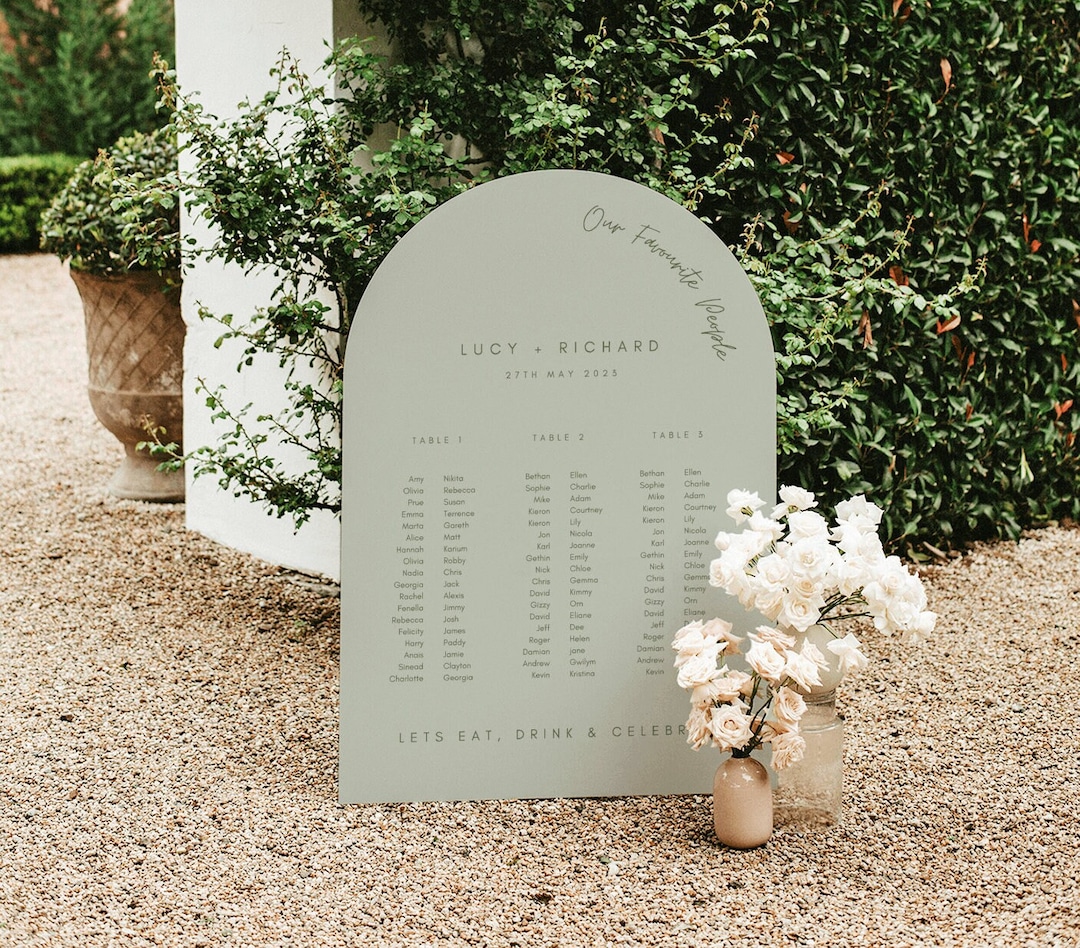 Sage Green Seating Plan Sage Green Seating Chart Wedding Template ...