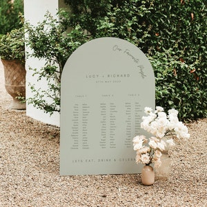 Sage Green Seating Plan Sage Green Seating Chart Wedding Template ...
