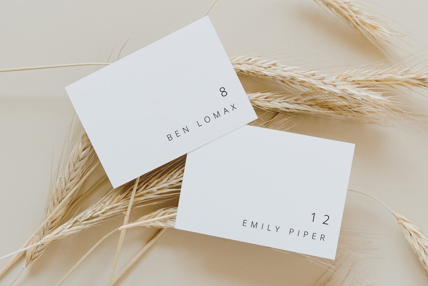Place Card Wedding Name Tag Modern Minimalist Custom Place - Etsy