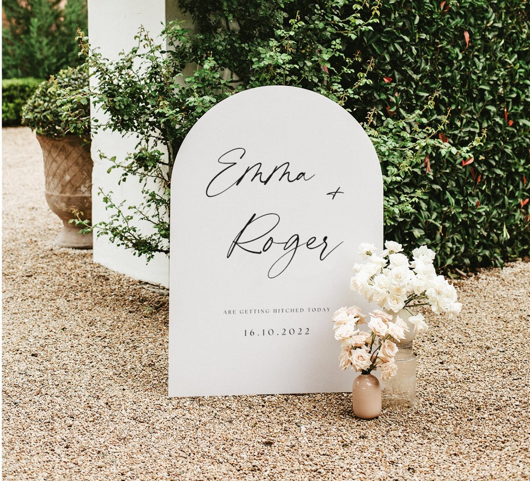 Arched Wedding Sign Template Arched Wedding Welcome Sign Arched Wedding ...