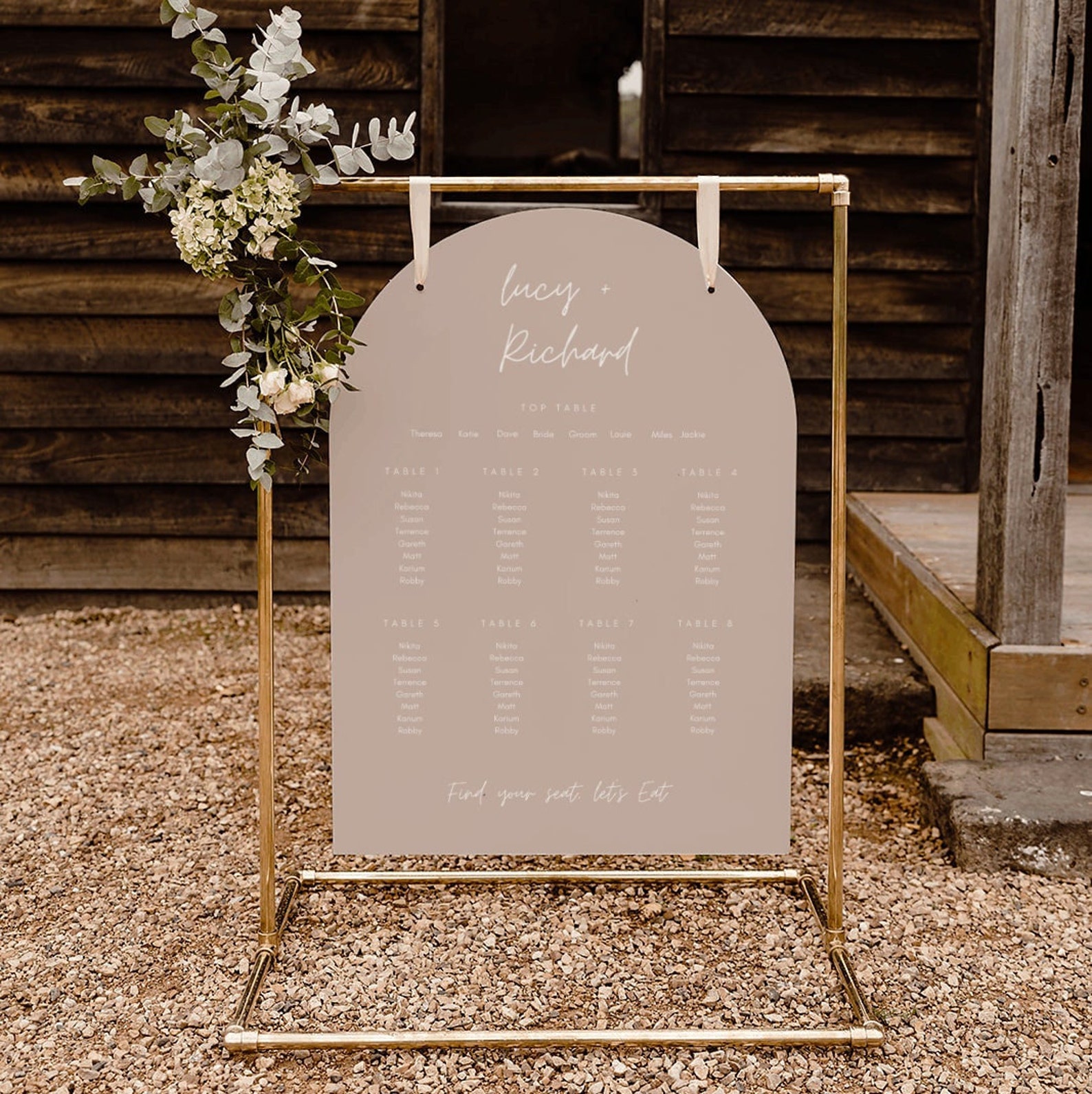 Arched Wedding Seating Chart Arched Seating Chart Arched Sign - Etsy