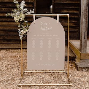 Arched Wedding Seating Chart Arched Seating Chart Arched Sign Seating ...
