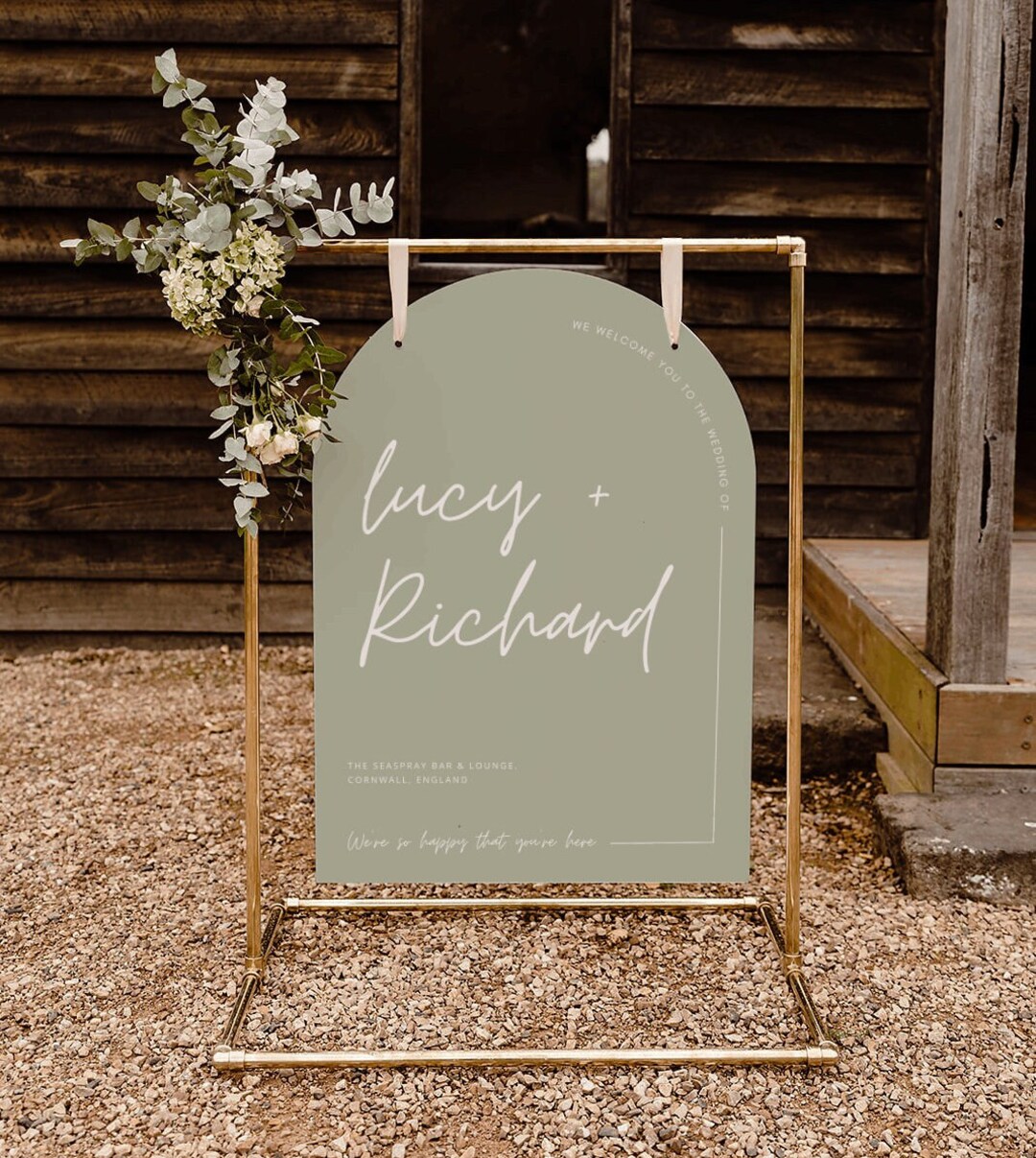Welcome Wedding Sign Sage Green Wedding Welcome Sign Sage Green Wedding ...