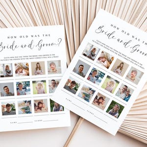 How Old Was the Bride and Groom Photo Game Couples Shower Photo ...